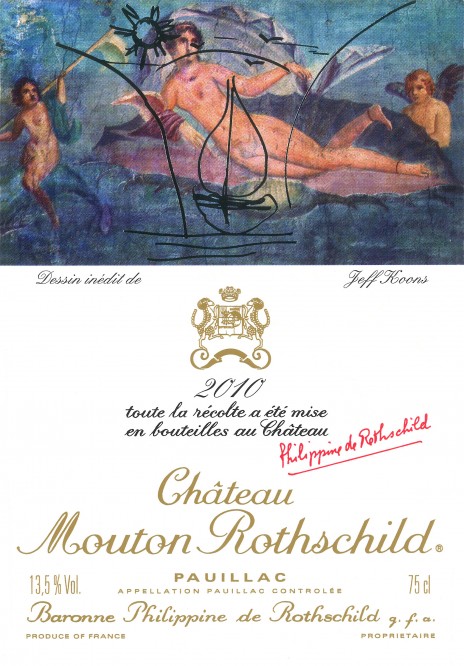 Jeff Koons - Etiquette Mouton Rothschild 2010 - Château Mouton Rothschild Jeff Koons - Etiquette Mouton Rothschild 2010 - Château Mouton Rothschild